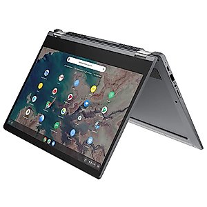 Lenovo Chromebook Flex 5 Laptop, 13 Inch FHD Touch Display, Intel Core i3-10110U Processor, 4GB RAM, 192GB Storage (64GB eMMC + 128GB MicroSD), Webcam, WiFi, Bluetooth,+ MicroSD