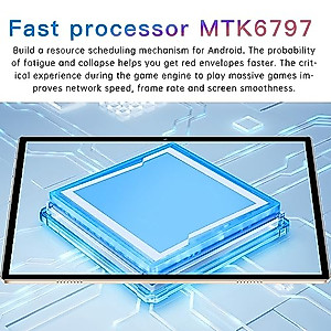 Haofy Tablet PC, Blue 10.1 Inch Tablet Rear 16 MP 4G Network Octa Core Processor 8GB RAM 256 ROM 5.0 for Business and Entertainment (US Plug)