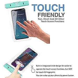 AiRunTech Waterproof Pouch | Way to Keep Your Phone and Valuables Safe and Dry | for Boating Swimming Snorkeling Kayaking Beach Pool (2 Phone Cases(Green + Black) + 2 Fanny Packs(Black + Blue)