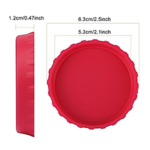 Soda Can Lids Soda Juice Beverage Beer No Spill Silicone Saver Can Lid Fits Standard Soda Cans Protector (6 Pack, Assorted)