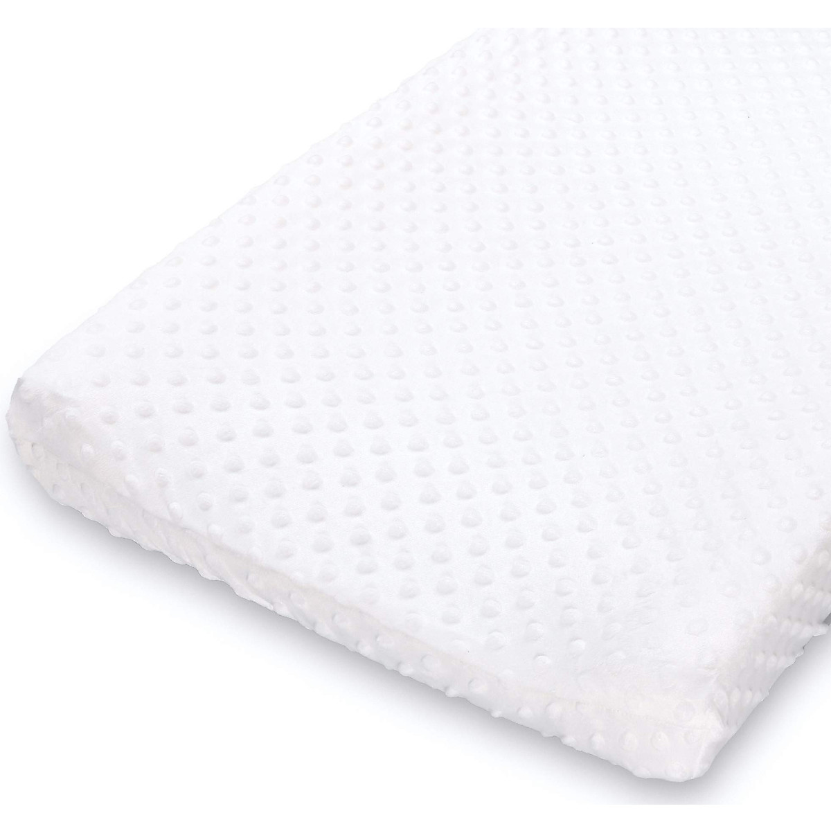 The Peanutshell Plush Minky Changing Pad Covers for Baby Boys or Girls | 2 Pack Set in Unisex Grey & White