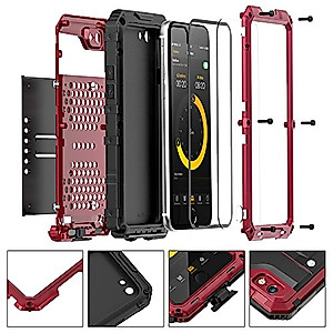 seacosmo Case for iPhone SE 2020, iPhone 7/8 Waterproof, Full Body Protective Shell with Built-in Screen Protector, Military Grade Rugged Heavy Duty Cover, Red