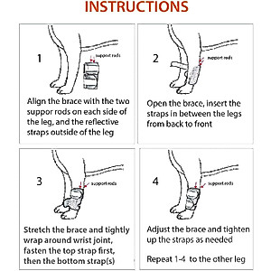 NeoAlly Dog Canine Front Leg Compression Braces Super Supportive with Metal Spring Strips to Stabilize Dog Front Leg Wrist Carpal, Prevents Leg Injuries & Sprains (S/M Pair)