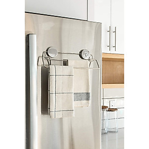 Better Houseware 2409 Magnetic Double Towel Bar, Stainless