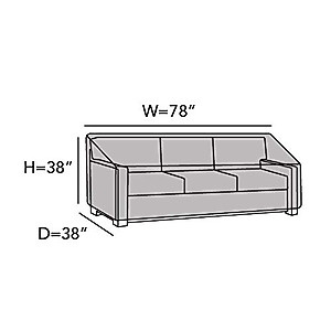 Covermates Outdoor Sofa Loveseat Cover - Water Resistant Polyester, Drawcord Hem, Mesh Vents, Seating and Chair Covers-Khaki
