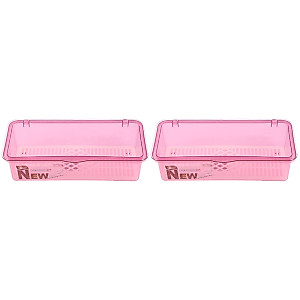 Cabilock 2pcs Kitchen Utensil Storage Container - Tableware Organizer Hygienic Chopsticks Storage Silverware With Cover Chopsticks Box Cutlery Rack Storage Box Tray