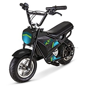 Kid Trax Kids KTX Mini Bike, 24 Volt, Youth 8-12 Years Old, Max Rider Weight 120 lbs, Black, (KT1598A)