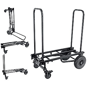 Rockville Rock Cart Pro DJ Equipment Transport Roller Car w/(3) Bags+Floor+Shelf