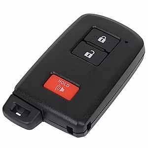 ZENITHIKE Replacement Keyless Entry Smart Proximity Remote Key Fob 3-Buttons Key Uncut Blade Replacement for T OYOTA Prius C/Tacoma/Land Cruiser/Highlander HYQ14FBA Set of 1