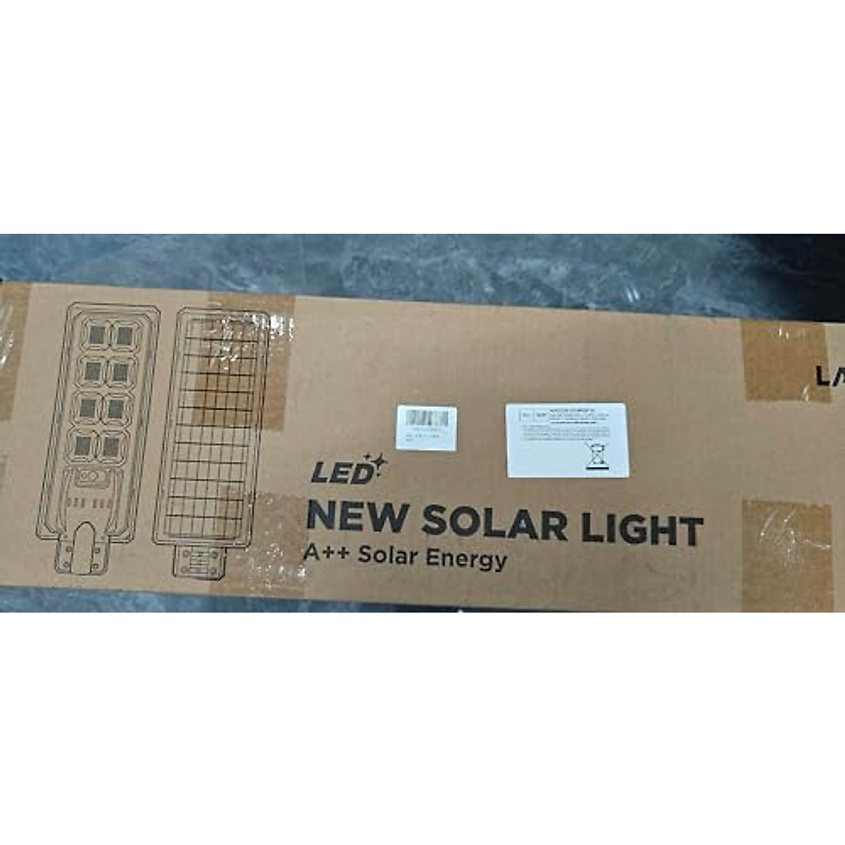 LANGY 200W Led Solar Street Lights, 360 PCS LED High Lumes Solar Powered Street Lamp Outdoor,Dusk to Dawn Security Led Post Street Light