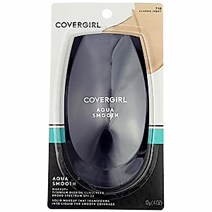 CoverGirl Aquasmooth SPF 20 Compact Foundation, 710 Classic Ivory, 0.4 Ounce