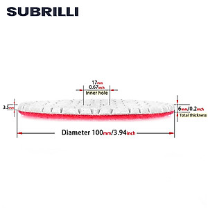 SUBRILLI 3 Step Diamond Polishing Pads 3-Pcs Step 1 Abrasive Disc for Granite Quartz Marble Concrete Terrazzo