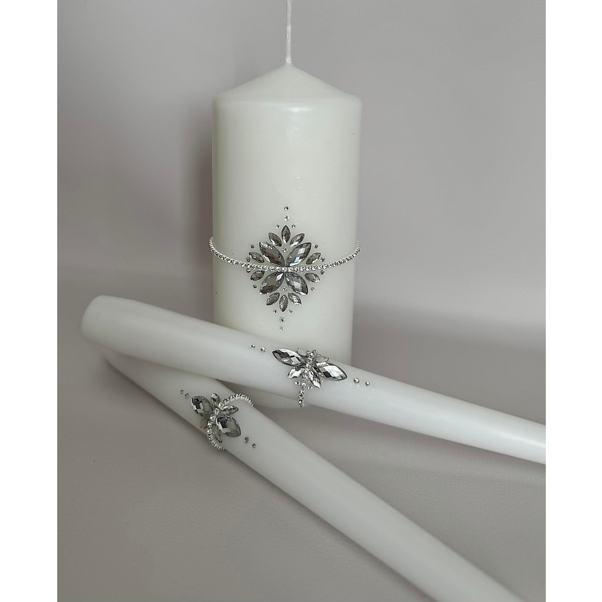 Magik Life Unity Candle Set for Wedding - Wedding Unity Set for Reception and Ceremony - Candle Sets - 6 Inch Pillar and 2 * 10 Inch Tapers