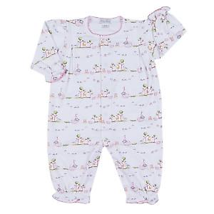 Kissy Kissy Baby-Girls Infant Noah's Print Playsuit-Pink-0-3 Months