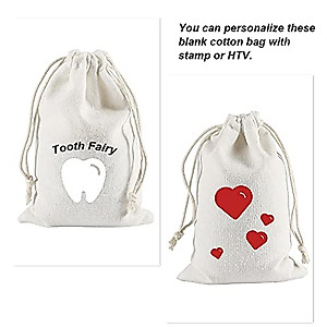 HRX Package 20pcs Muslin Bags 4x6 inches, Cotton Drawstring Jewelry Pouches Sachet Bags for Bridal Gift Bachelorette Party Favors DIY