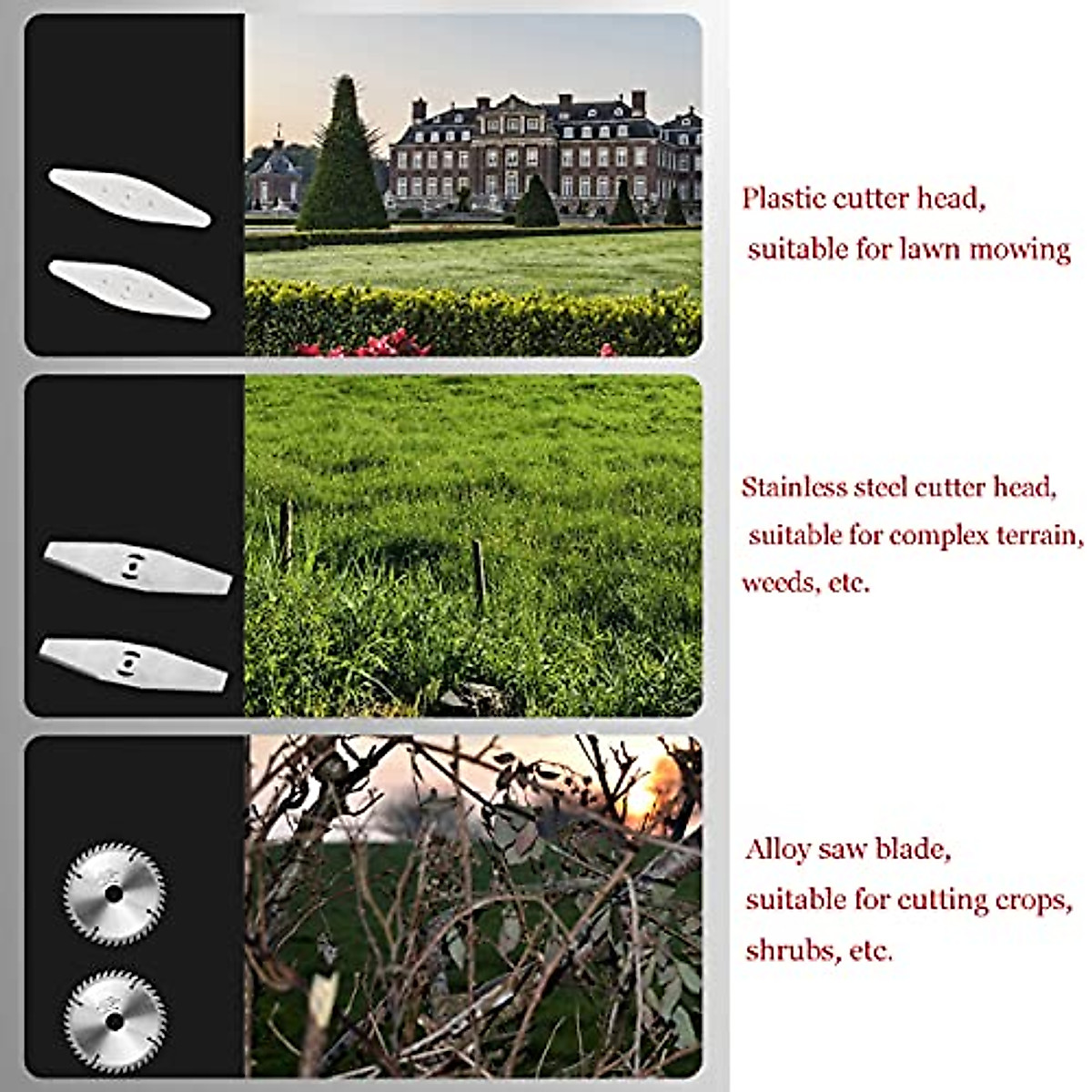 Portable Electric Cordless String Grass Trimmers,Handheld Lawn Edger Mini-Mower Height Adjustable Garden Brush Cutter Kit Rechargeable Battery and Charger Included