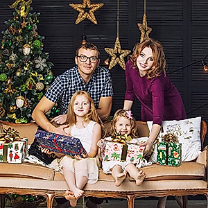 ZINTBIAL Christmas Wrapping Paper for Kids Boys Girls Baby Men Women - Holiday Gift Wrapping Paper Bundle Including Deer, Stockings, Snowflake, Nutcracker, Sloth - 29 x 42 Inches per Sheet (4 Jumbo Sheets) - 100% Recyclable, Easy to Store Not Roll