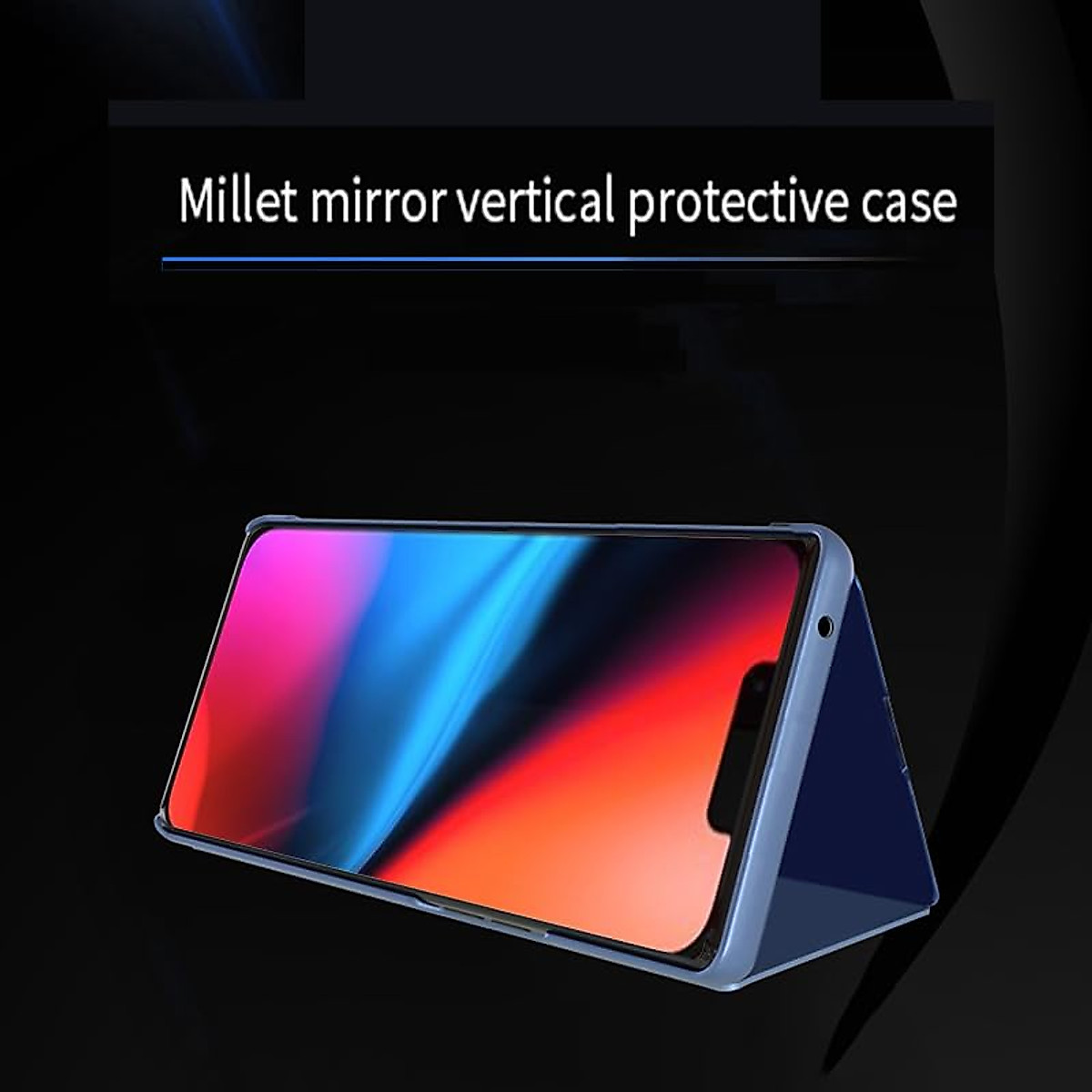 OOPKINS Case for iPhone 15 Pro case Luxury Bookstyle Clear View Window Electroplate Plating Kickstand Scratchproof Full Body Protective Flip Folio Slim Cover for iPhone 15 Pro PU Mirror Silver MX