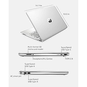 HP 15 Laptop, AMD Ryzen 3 3250U Processor, 8 GB RAM, 256 GB SSD Storage, 15.6-inch HD Micro-Edge Display, Win 10 Home, Long-Lasting Battery, HP Fast Charge, 720p Webcam (15-ef1021nr, 2020) (Renewed)