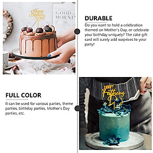 Father's Day Cake Topper, 10pcs Acrylic Happy Father's Day Cupcake Topper for Birthday Father's Day Cake Party Decoration Supplies