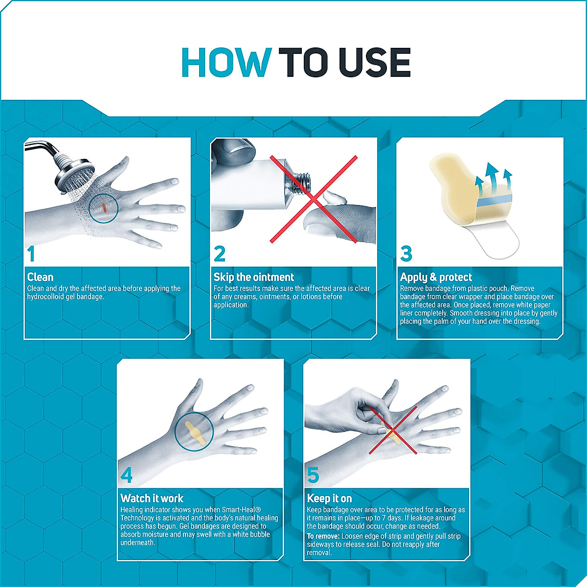 Care Science Fast Healing All-Purpose Hydrocolloid Gel Bandages, 20 ct | 100% Waterproof Seal Promotes Up to 2X Faster Healing, Reduces Scarring, for Wound Care or Blisters