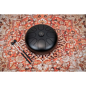 Meinl Sonic Energy Steel Tongue Drum 8 Notes 16" with Mallets, Bag — Sound Healing Instrument for Musical Education, Meditation, ASMR, Yoga