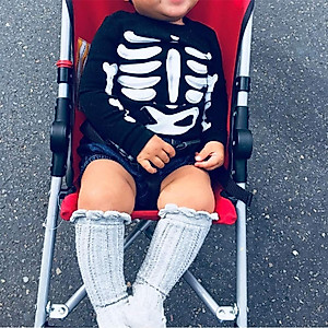 CozyWay Baby Knee High Socks For Baby Girls Infant 6-12 Months 5-5 Pack