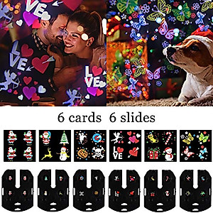 Mother's Day Projector Lights, Valentine's Day LED Projection Lamp, Moving Butterfly Projector Lights, Indoor Valentine's Day Wedding Mother's Day Anniversary Decoration, Switchable-6 Slides