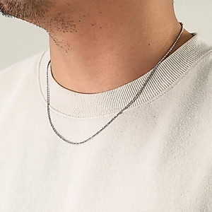 Nuragold 10k White Gold 1.8mm Rope Chain Diamond Cut Pendant Necklace, Womens Mens Jewelry 14" 16" 18" 20" 22" 24" 26" 28" 30"