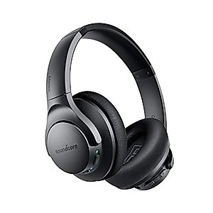 Soundcore Anker Life Q20 Hybrid Active Noise Cancelling Headphones, Wireless Over Ear Bluetooth Headphones, 40H Playtime, Hi-Res Audio, Deep Bass, Memory Foam Ear Cups, for Travel, Home Office
