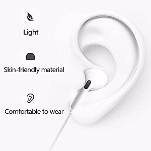 ABCDONG Earbuds Headphones for iPhone 13/13 Pro/12/12 Pro Max/11/11 Pro inEar Earphones, Microphone Stereo Mini Wired Earbuds Earphones Compatible with iPhone 7/8/8 Plus/X/XS/XR/XS Max and iPad
