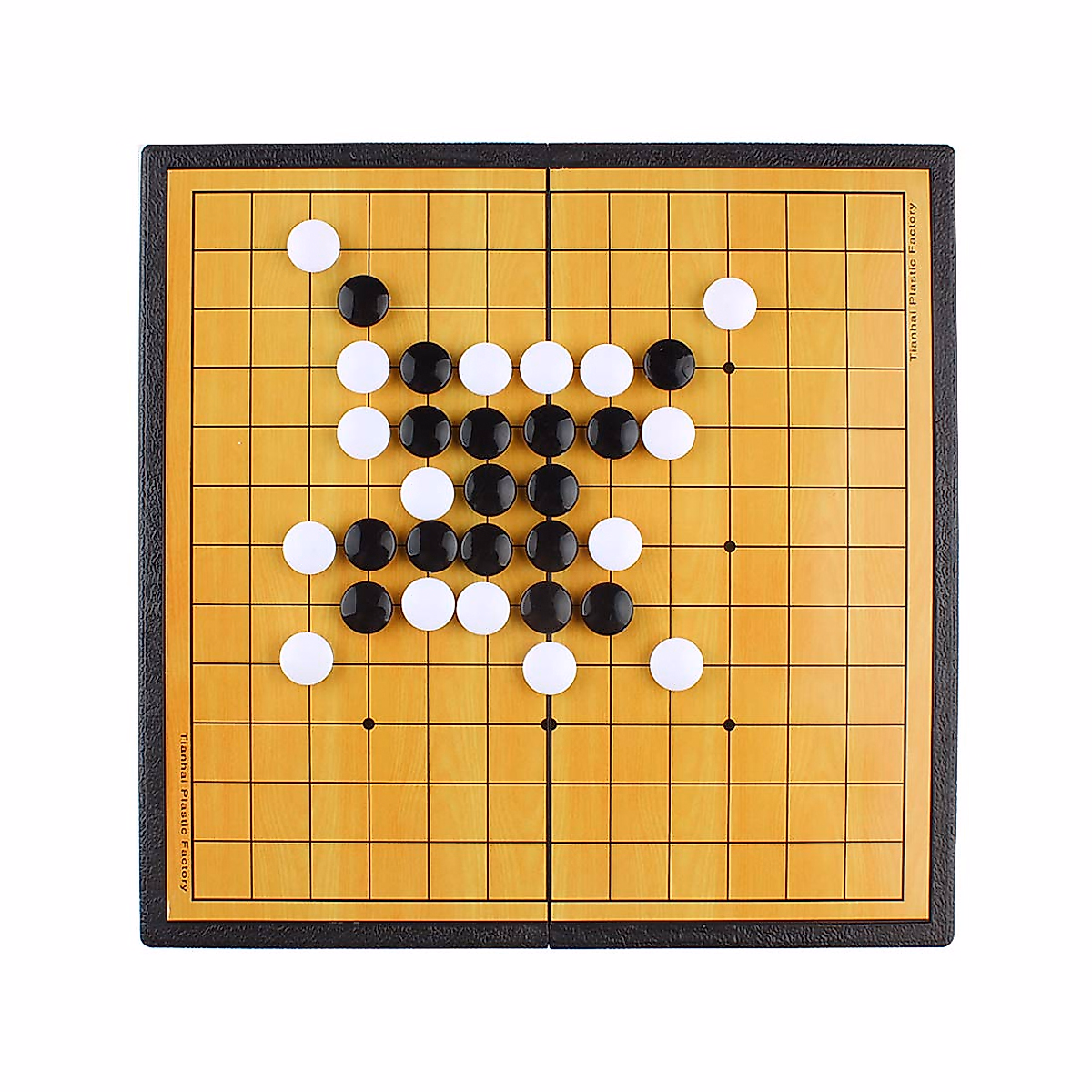 Larcele Folding Magnetic Go Game Set with Stones and Go Board for Travel CXWQ-01 (Small)