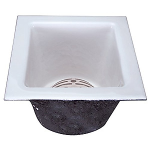 Zurn FD2376-NH2 A.R.C. Floor Sink, 8" Sump Depth, 2" No-Hub Connection, 12" x 12", White