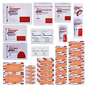 [New Upgrade] Homestockplus First Aid Kit Refill -Extra Replacement Supplies for First Aid Kits, Loose Packed Restock Supply Pack -75 Piece
