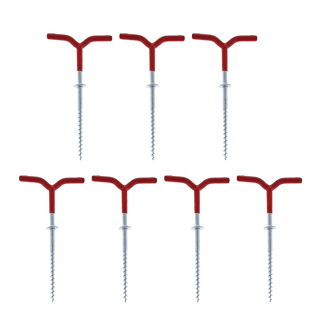 freneci 7 Pack Ice Screws Tent, Ice Fishing Nails, Ice Fishing Screws, Ice Fishing Stakes Kit, Tent Brackets, Tent Holder, Ice Fishing Pegs