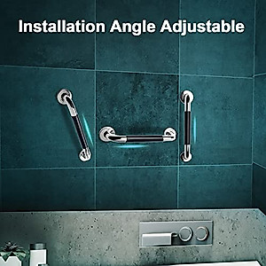 Safety Grab Bars for Bathroom 2 Pack, 16 Inch Anti-Slip Grab Bars for Bathtubs and Showers, Handicap Grab Bars for Shower, Shower Grab Bars for Seniors, Shower Handles for Elderly, Sumuhung