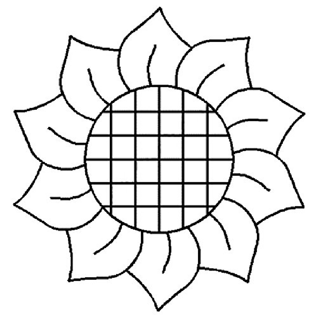 8" Sunflower Quilting Stencil - 124