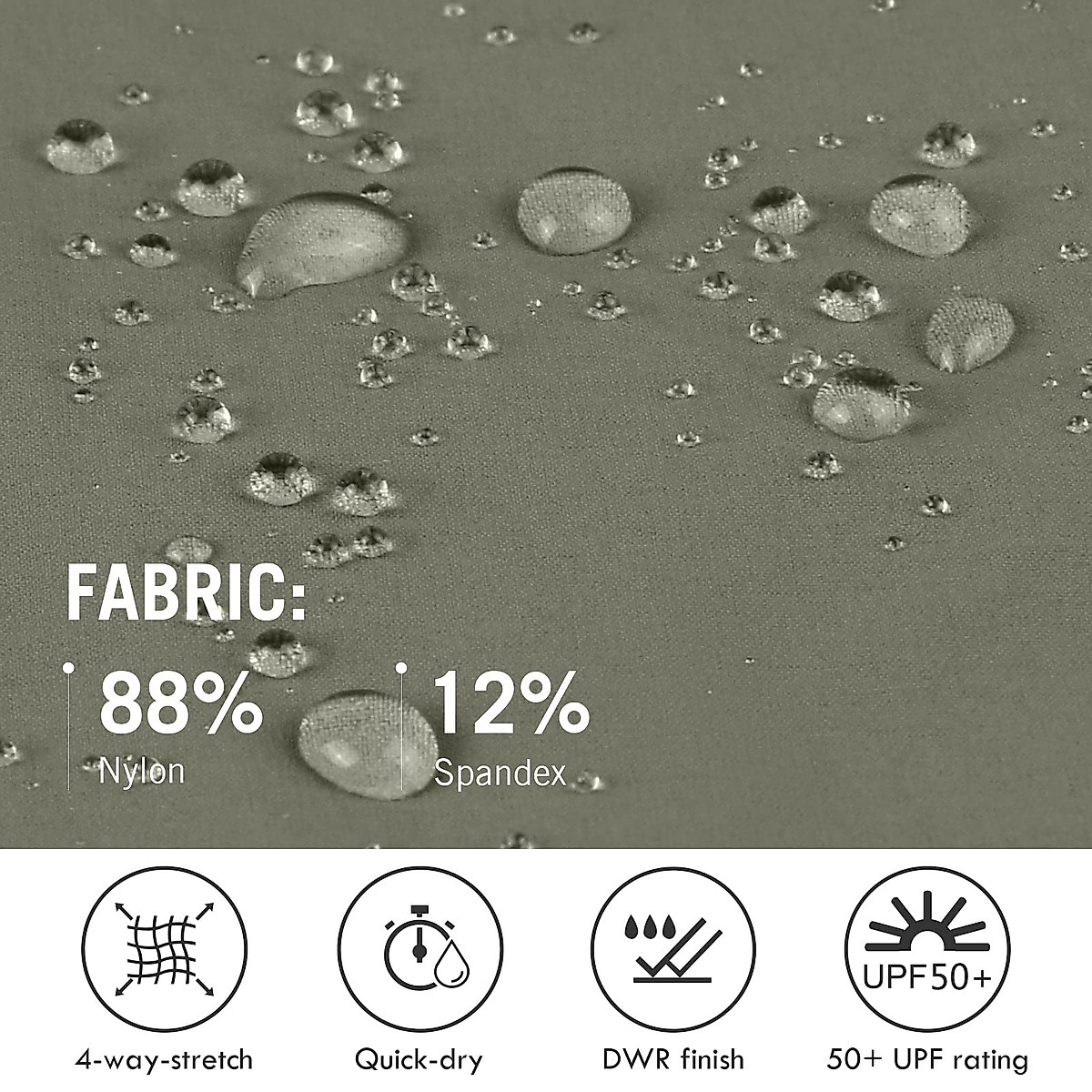 baleaf Women's Hiking Shorts Bermuda Long Knee Length Quick Dry Stretch Elastic Waist for Camping, Travel Sage Green Size XL