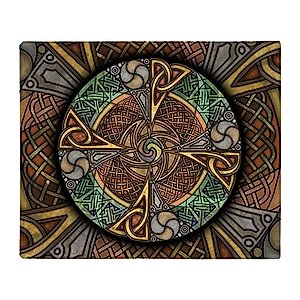 CafePress Celtic Aperture Mandala Throw Blanket Super Soft Fleece Plush Throw Blanket, 60"x50"