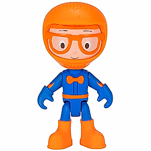 Blippi Monster Truck Mobile - Mini Vehicle with Freewheeling Features Including 2” Character Toy Figure and Cool Hydraulics - Imaginative Play for Toddlers and Young Children