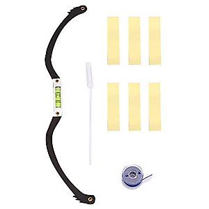 Eyebrow Ruler,Eyebrow Line Marker Ruler,Eyebrow Mapper with Strings,Bow Mapper Tool with Mapping Thread Positioning Liner Sponge Measure Marker Ruler Tool(black)
