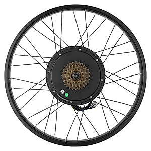 AW Electric Bike Conversion Kit 26" Rear Wheel 48V 1500W EBike Conversion Kit for 4" Fat Tire Cycling Hub Motor W/LCD & PAS System Twist Throttle