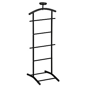 Kings Brand Furniture - Menros Metal Suit Valet Stand, Clothes Rack, Black