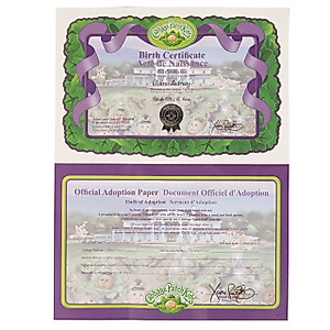 Cabbage Patch Kids Classic Doll with Real Yarn Hair, 16" - Original Vintage Retro Style Adoptable Baby Doll - Officially Licensed - Gift for Girls - Brunette/Brown Eyes