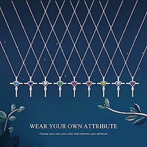 FANCIME Aquamarine Cross Necklace For Women Sterling Silver Birthstone Necklace Aquamarine Heart Cross Pendant March Birthstone Jewelry Gifts Valentines Day Gifts for Women