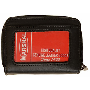 MARSHAL Genuine Lambskin Leather Accordion Wallet