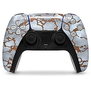WraptorSkinz Skin Wrap compatible with Sony PS5 DualSense Controller Rusted Metal (CONTROLLER NOT INCLUDED)
