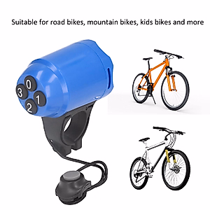 Wobythan Electronic Bike Siren Bell, Bike Alarm Horns Adjustable Waterproof Loud Bicycle Handlebar Alarm Speaker Security Surveillance Ring Bell