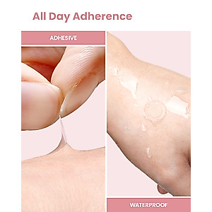 GLAM UP Hydrocolloid Blemish Pimple Zit Patches - Invisible Ultra Thin Spot Cover Stickers for Face and Skin, Strong Water-proof and Adhesive Overnight, Vegan-friendly (72 Count / 2 Sizes)