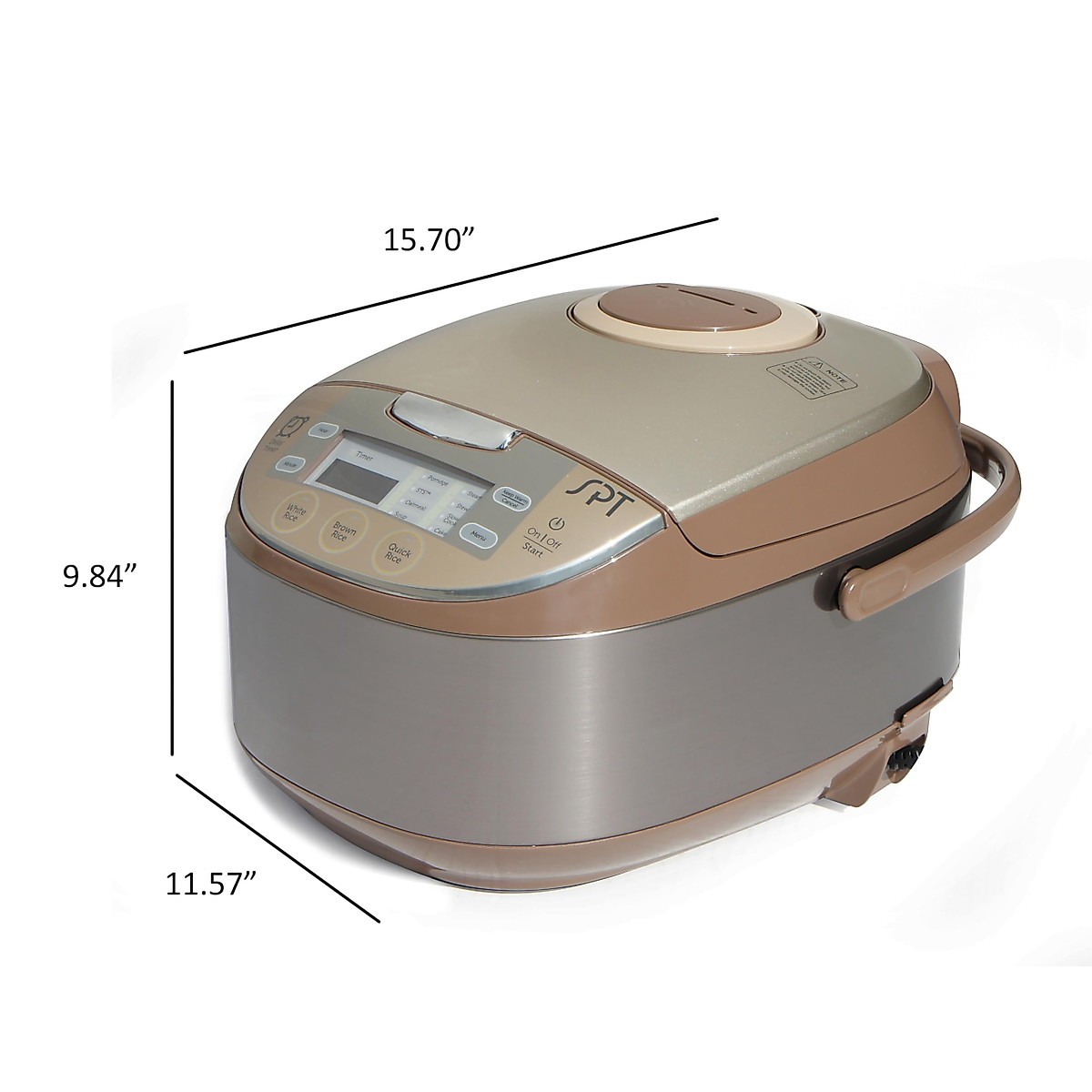 SPT RC-1206 6 Cups Multi-functional Rice Cooker: Brown Rice, White Rice, Porridge, Oatmeal, Soup, Steam, Stew, Slow Cook and Cake